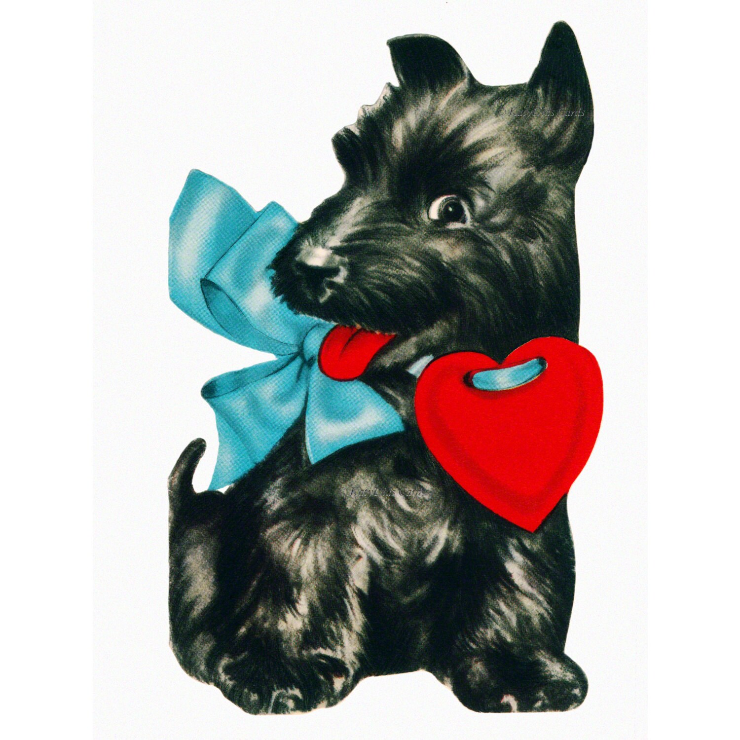 Scotty Dog Card Scottish Terrier Greeting Card Options - Etsy
