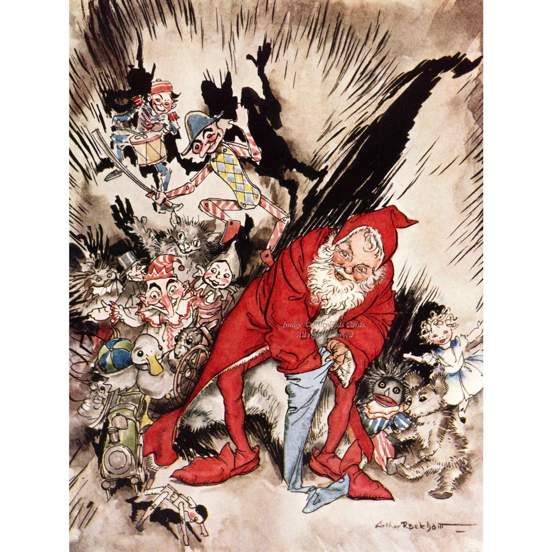 Santa Claus Card - the Night Before Christmas - Arthur Rackham Artwork ...
