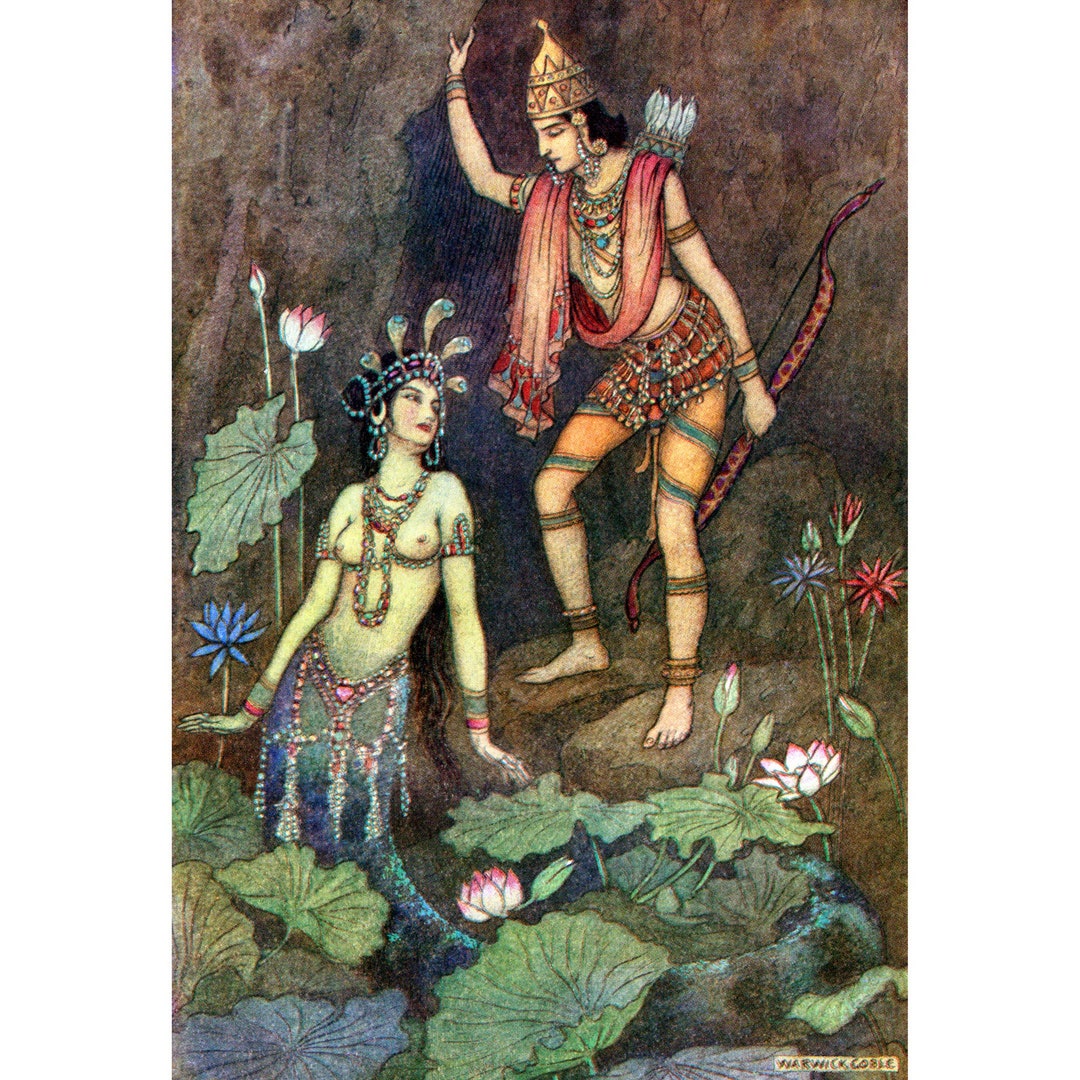 River Nymph Indian Fable Repro Greeting Card Warwick Goble - Etsy