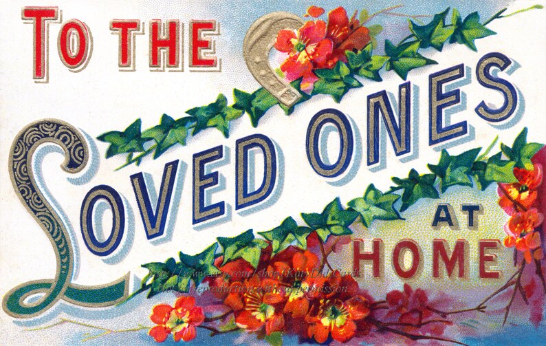 Vacation Greeting Card to the Loved Ones at Home Large Words - Etsy