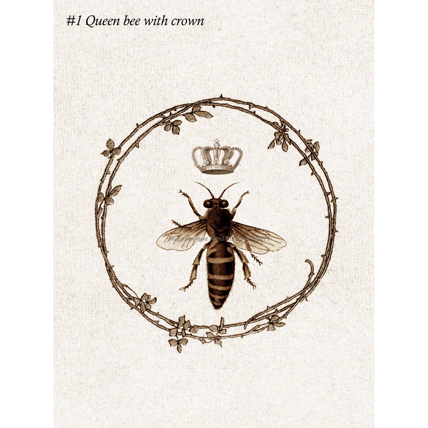 Vintage Queen Bee Logo