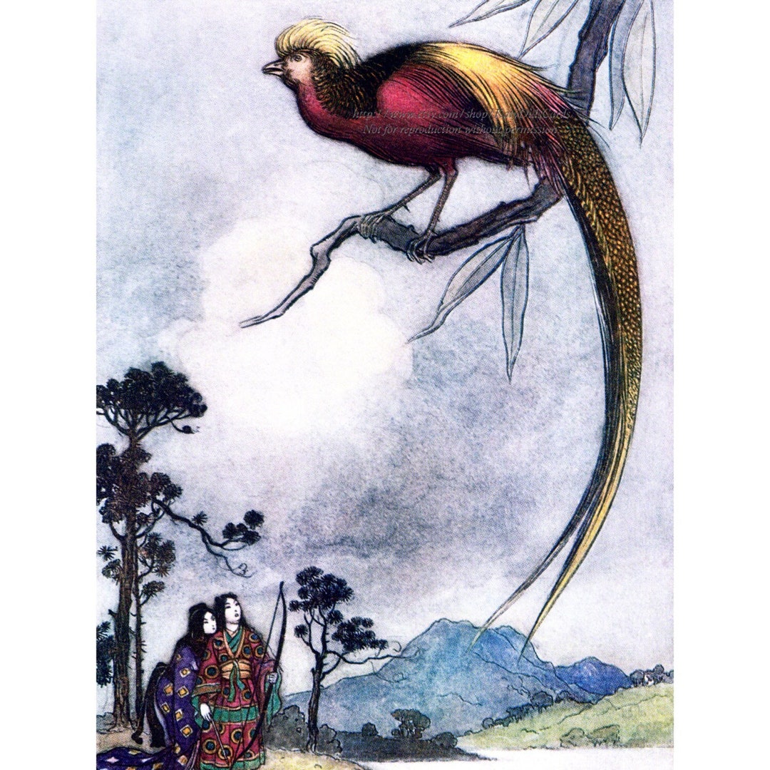 Bird of Heaven Greeting Card Japanese Fairy Tale Warwick - Etsy