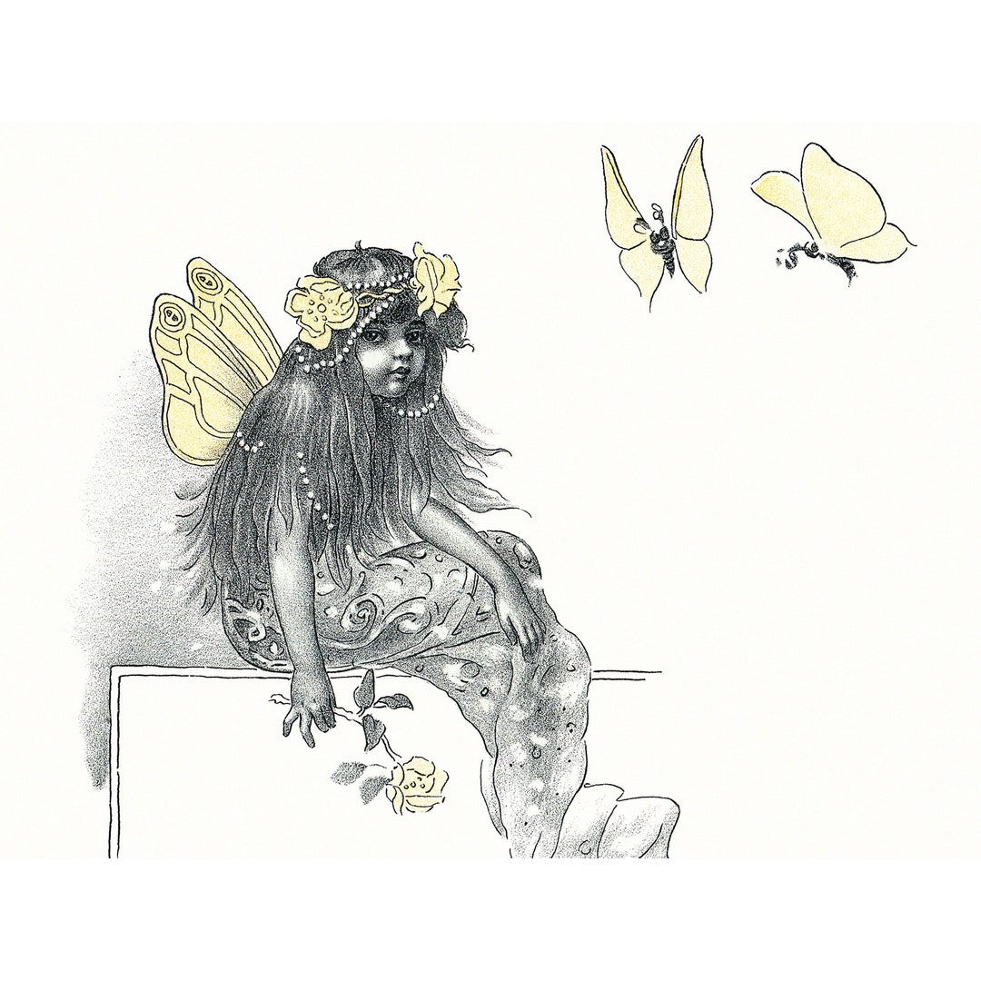Fairy Card - Butterfly Faerie Notecard - Fairies Wall Art - Etsy