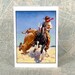 Cowboy Card Rider Catches Maverick Cow Notecard Western Theme - Etsy