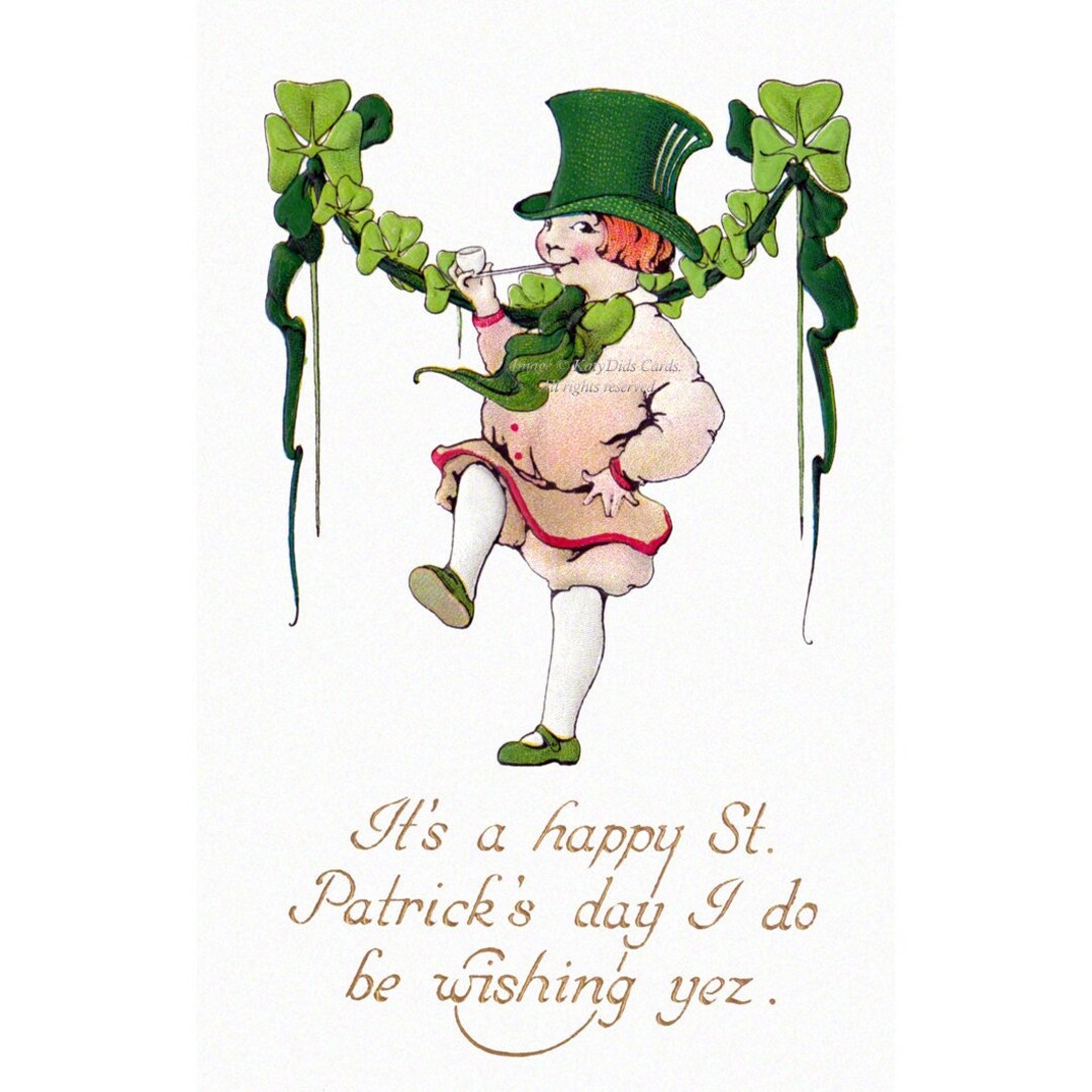 St. Patricks Day Card - Irish Boy Dances - Ireland Themed Gift - Etsy