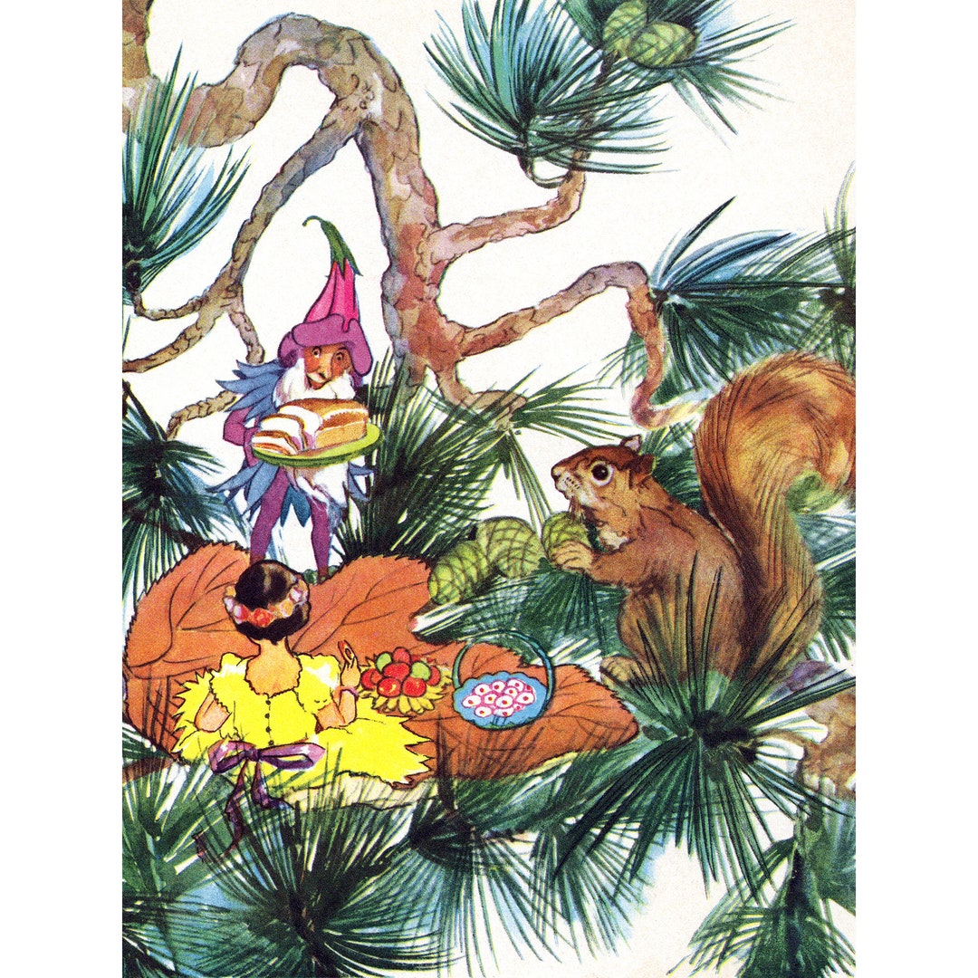 Fantasy Card - Gnome Offers Fairy Bread to Fae and Squirrel - Juanita C ...