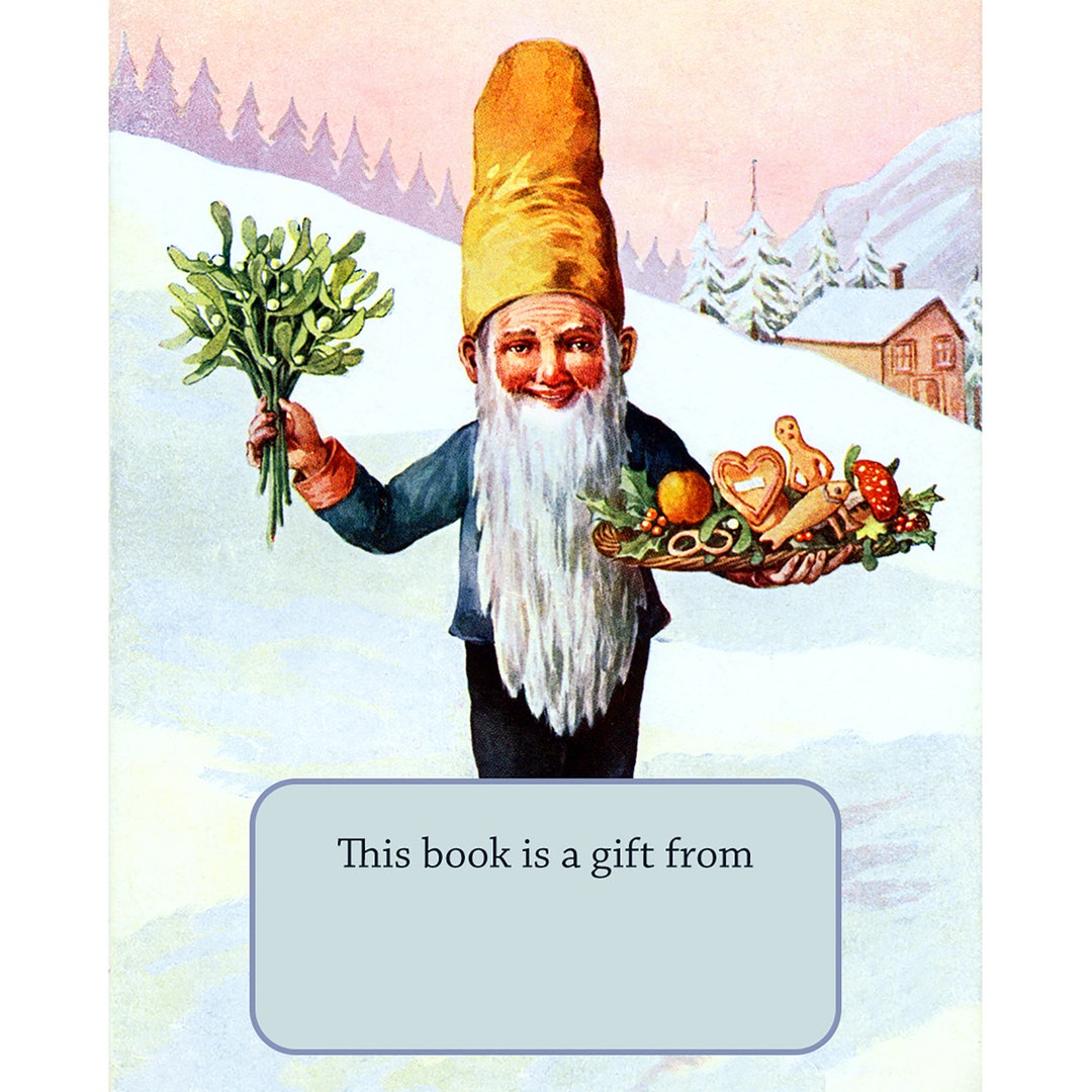 Christmas Gift Bookplates Acid-free or Self-stick Santa's Elf With Toys ...