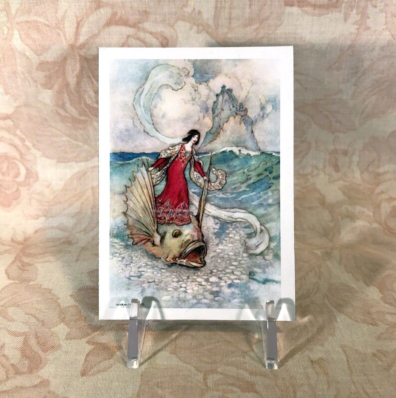 Fairy Fridge Magnet Ocean Fairy Riding on a Dolphin | Etsy