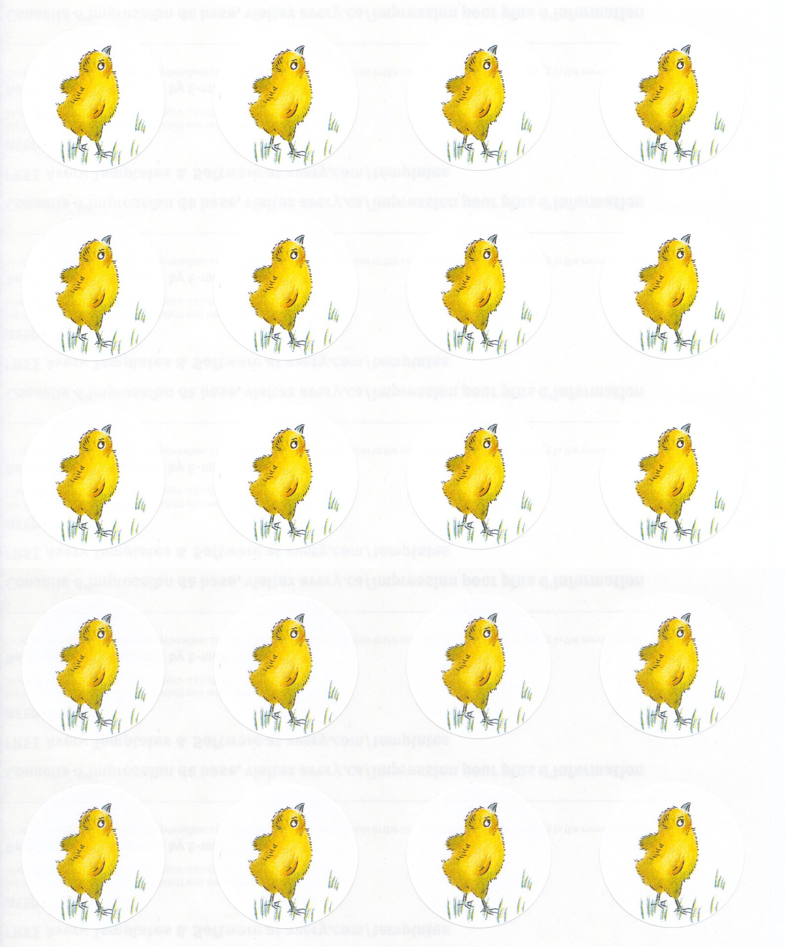 Yellow Chick Stickers Yellow Baby Chickens Stickers Sheet - Etsy