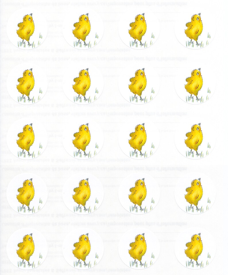 Yellow Chick Stickers Yellow Baby Chickens Stickers Sheet - Etsy