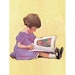 Child Reads Card Little Girl Reading Notecard Repro Jessie - Etsy