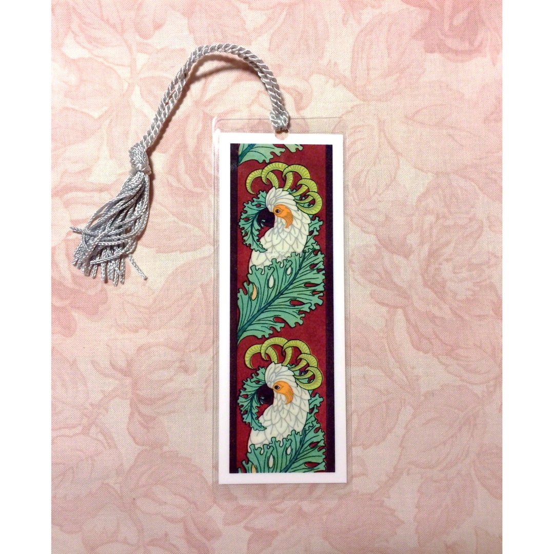 Parrot Bookmark Art Nouveau Cockatoo Bird Book Mark - Etsy