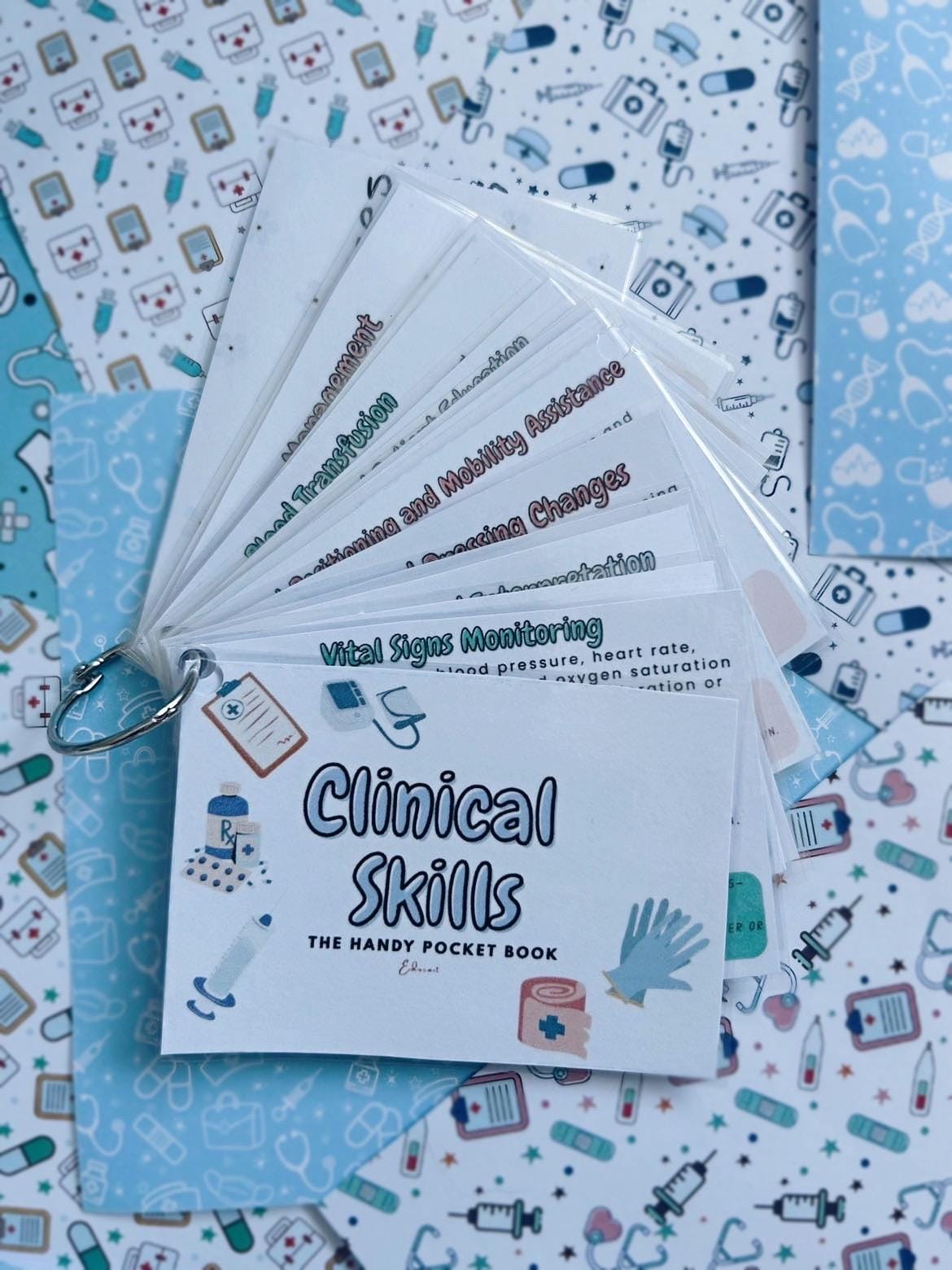Handmade Clinical Skills Flash Cards: Student Nurse Pocket Guide - Etsy UK