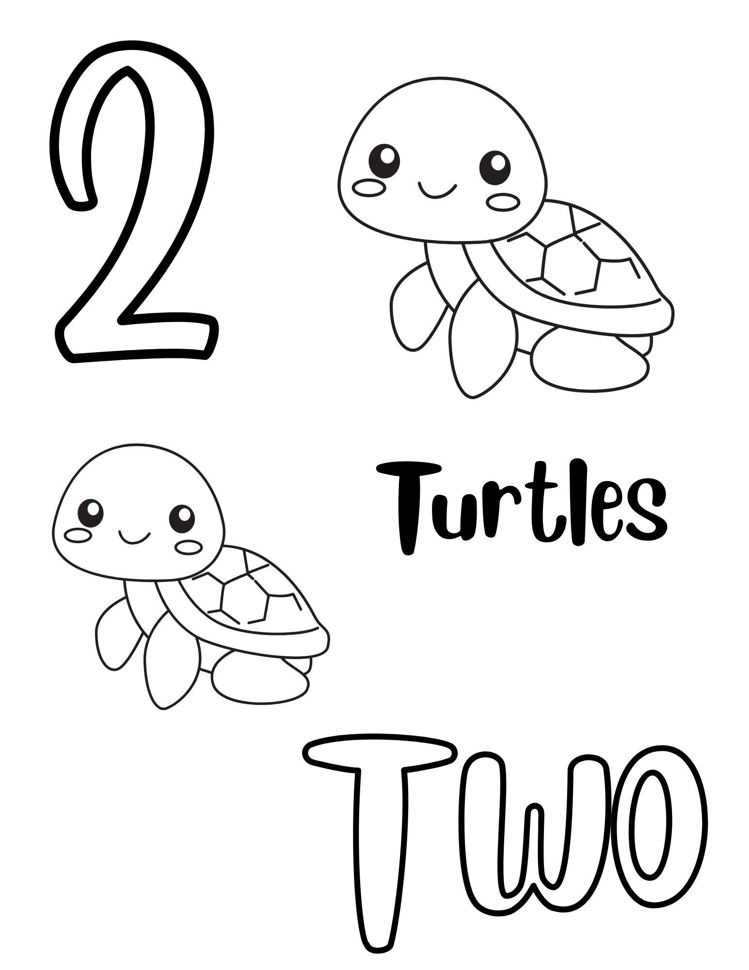 Numbers Coloring Pages for Toddlers - Etsy