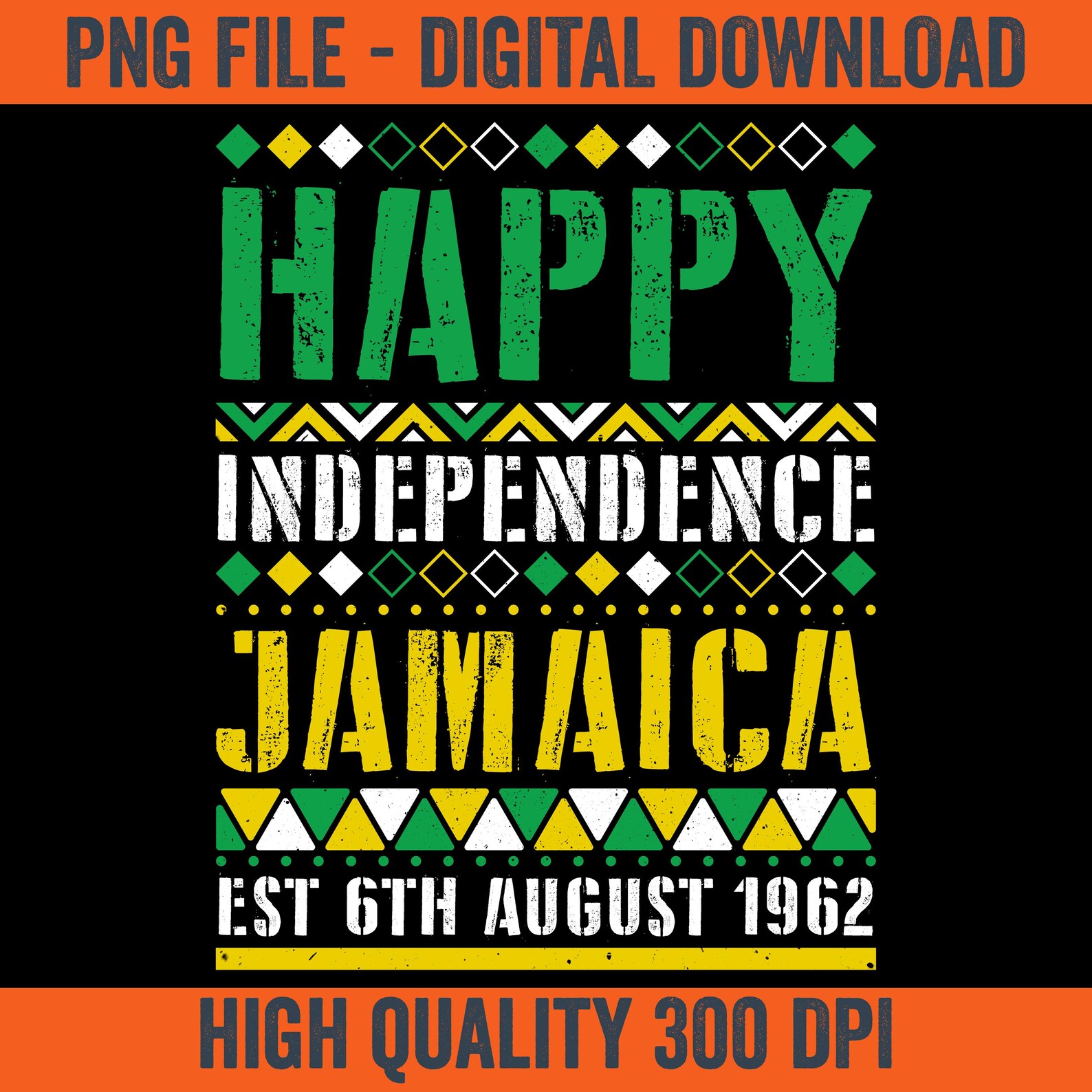 Jamaica Independence Day PNG | Happy 6th August 1962 Digital Design ...