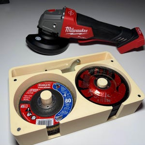 Angle Grinder Wheel & Disc Storage (magnetic Base and Lid) 4-1/2" or ...