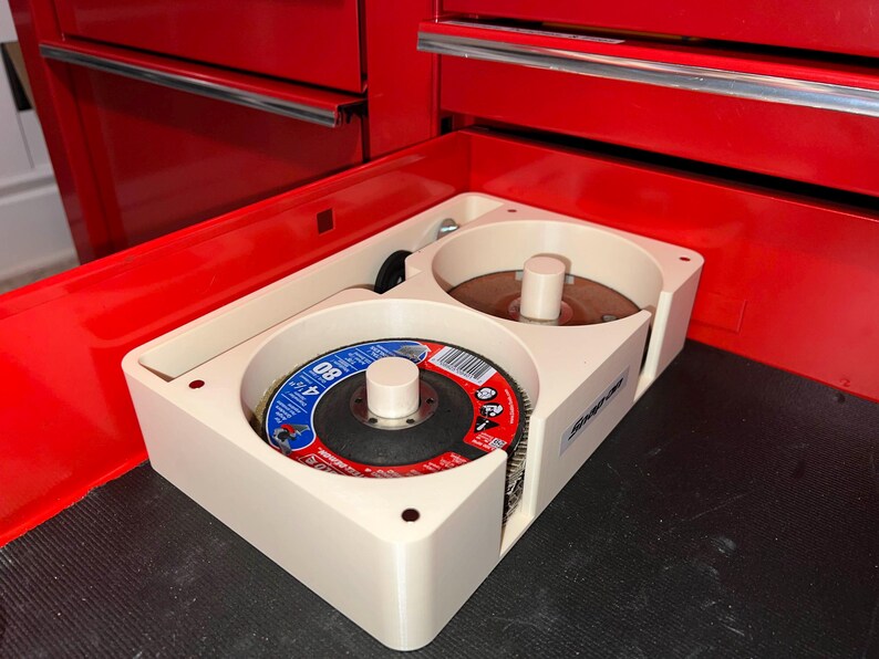 Angle Grinder Wheel & Disc Storage (magnetic Base and Lid) 4-1/2" or ...