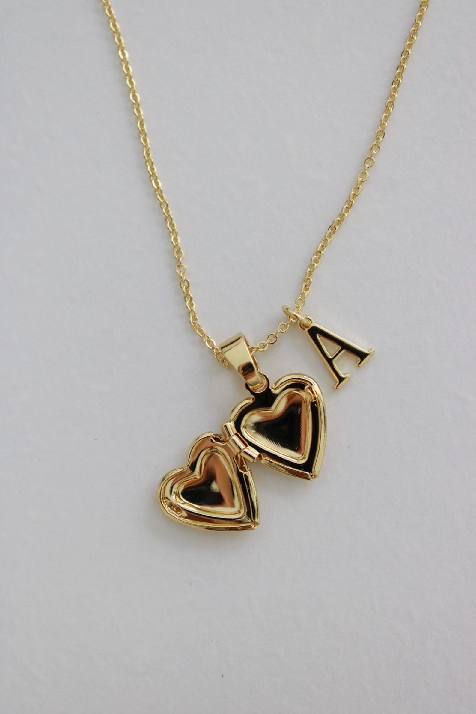 Dainty Initial Locket Necklace - Etsy