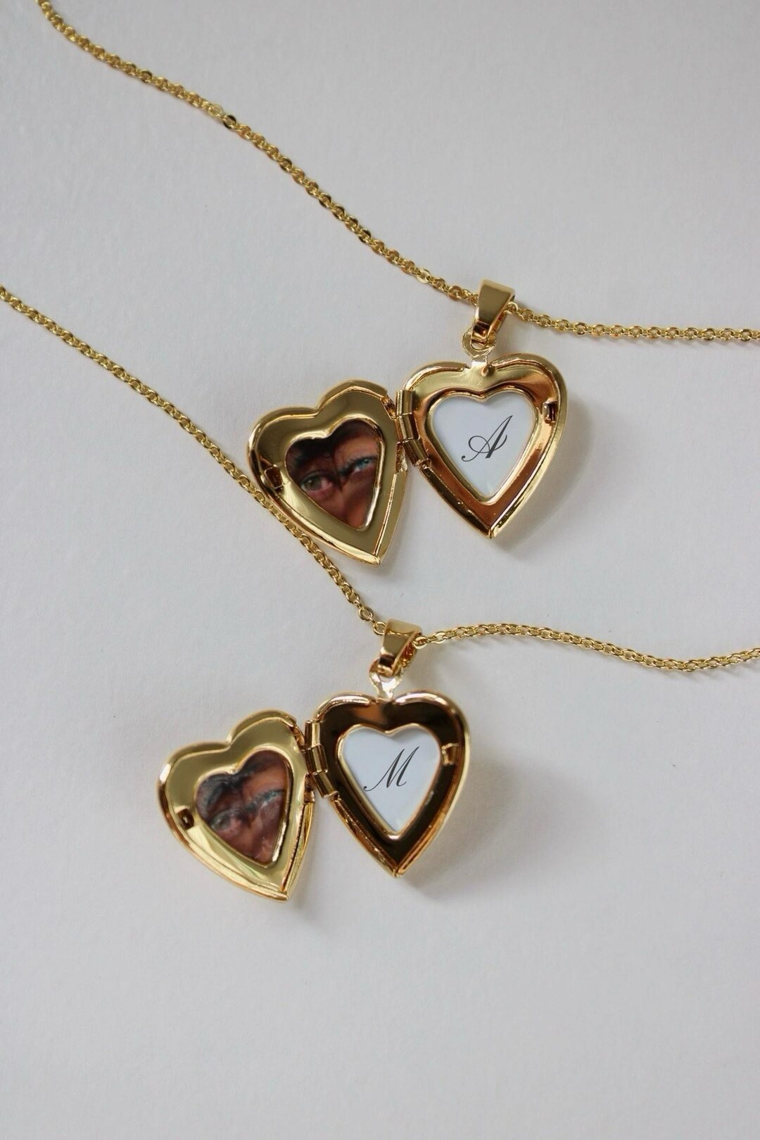 Couple Heart Locket Necklace Set, Matching Jewelry Sets, Sentimental ...
