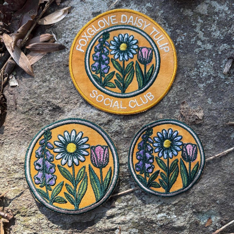 Embroidered Daisy Patches - Etsy