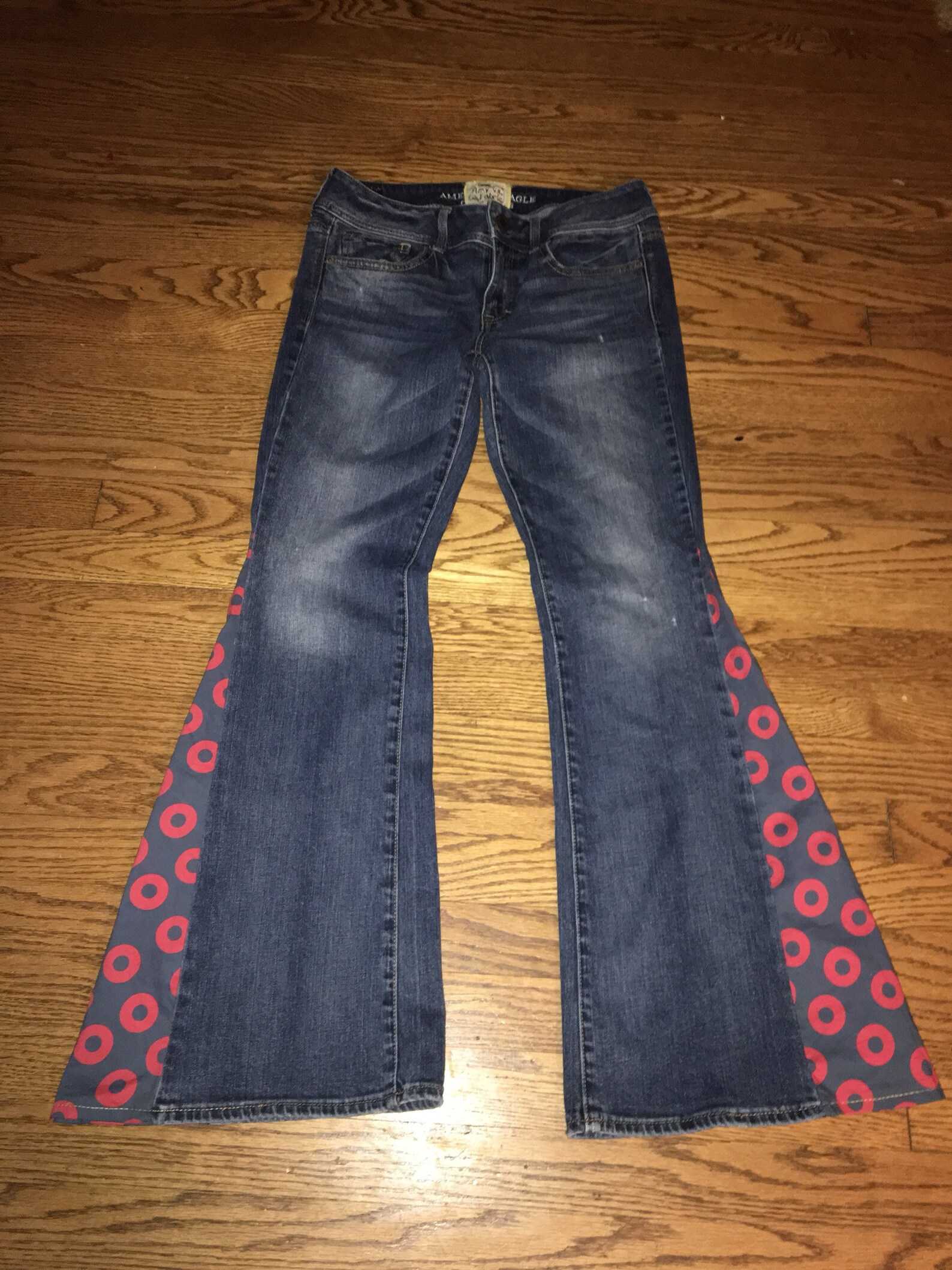 SEND YOUR JEANS Upcycled Bell Bottoms Fishman donuts | Etsy