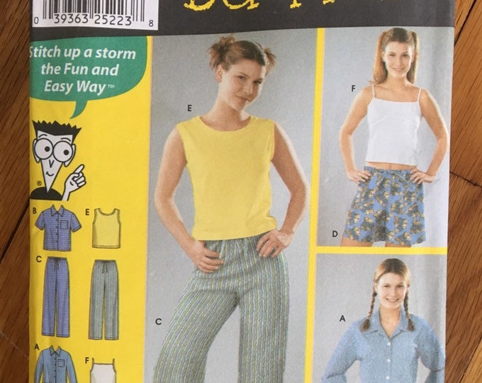 SALE! Simplicity 9886 Sewing Pattern for Dummies, Pajamas for Teens ...