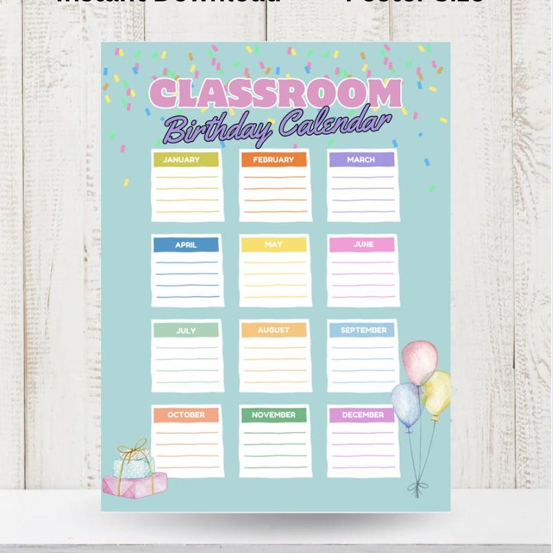 Classroom Birthday - Etsy