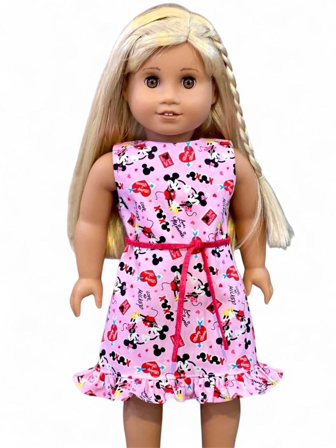 Love Mickey & Minnie Valentine Dress for 18-inch Doll - Etsy