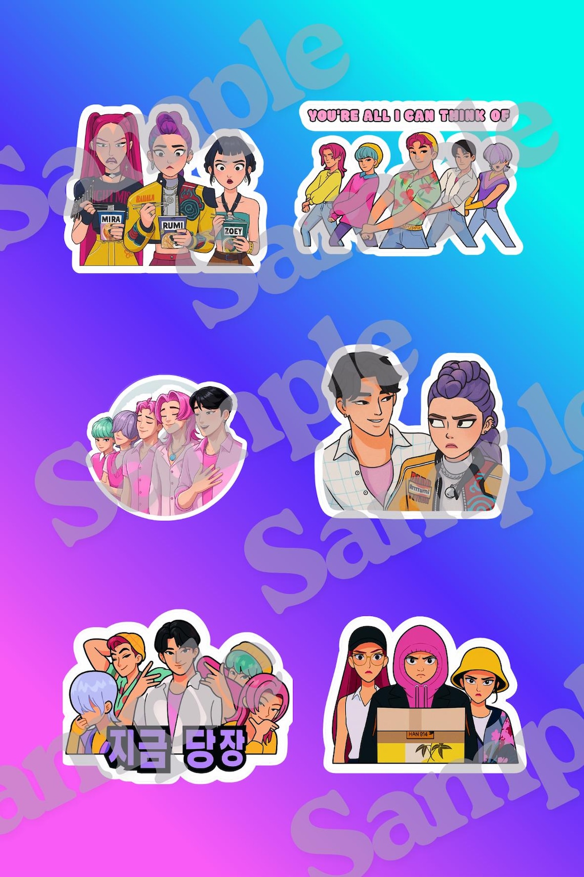 K-pop Demon Hunters (huntrix) Stickers - Etsy