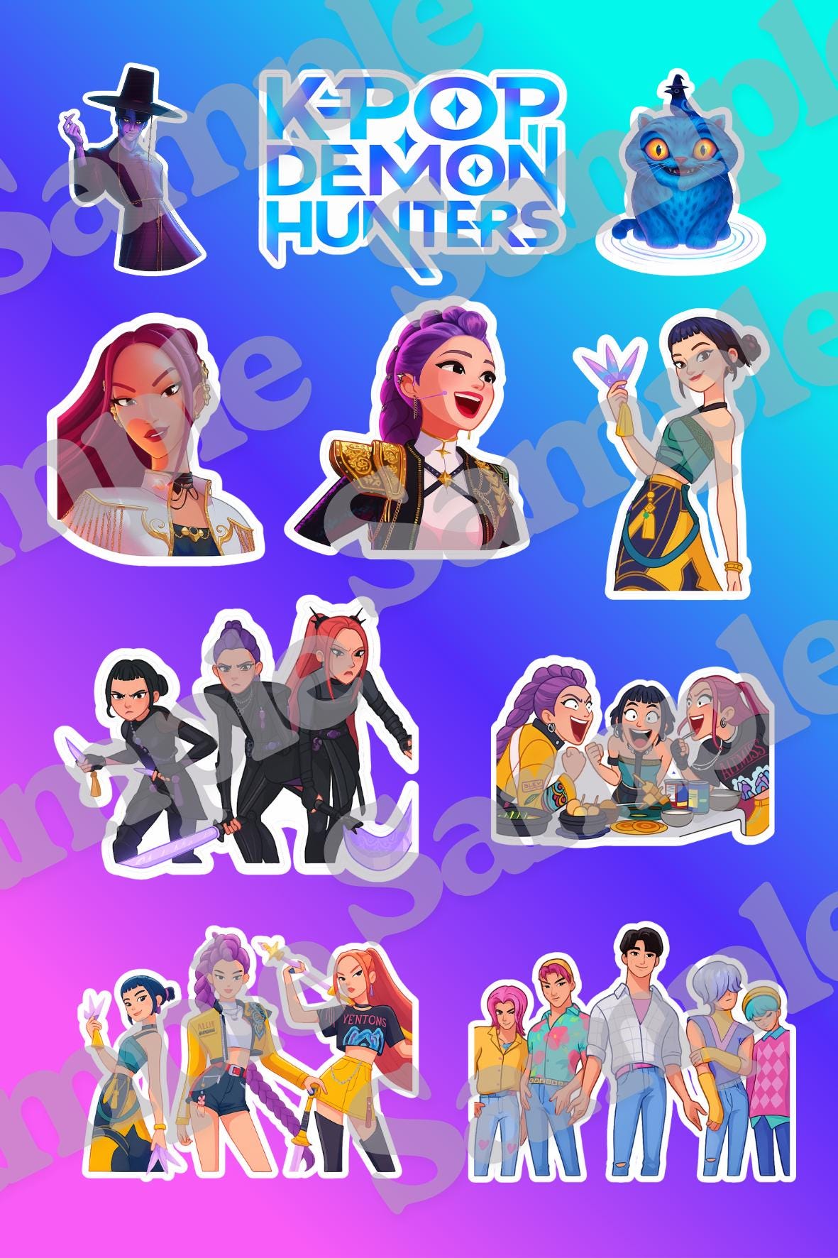 K-pop Demon Hunters (huntrix) Stickers - Etsy