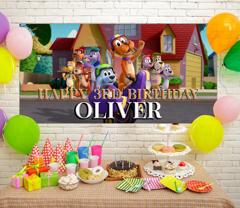 Printable Go Dog Gog Birthday Backdrop Banner for Baby, Personalized Go ...