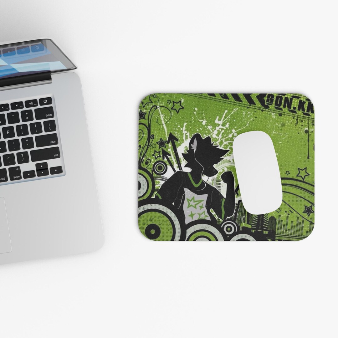 Green Frutiger Metro Y2K Early 2000s Silhouette Mouse Pad | Green ...