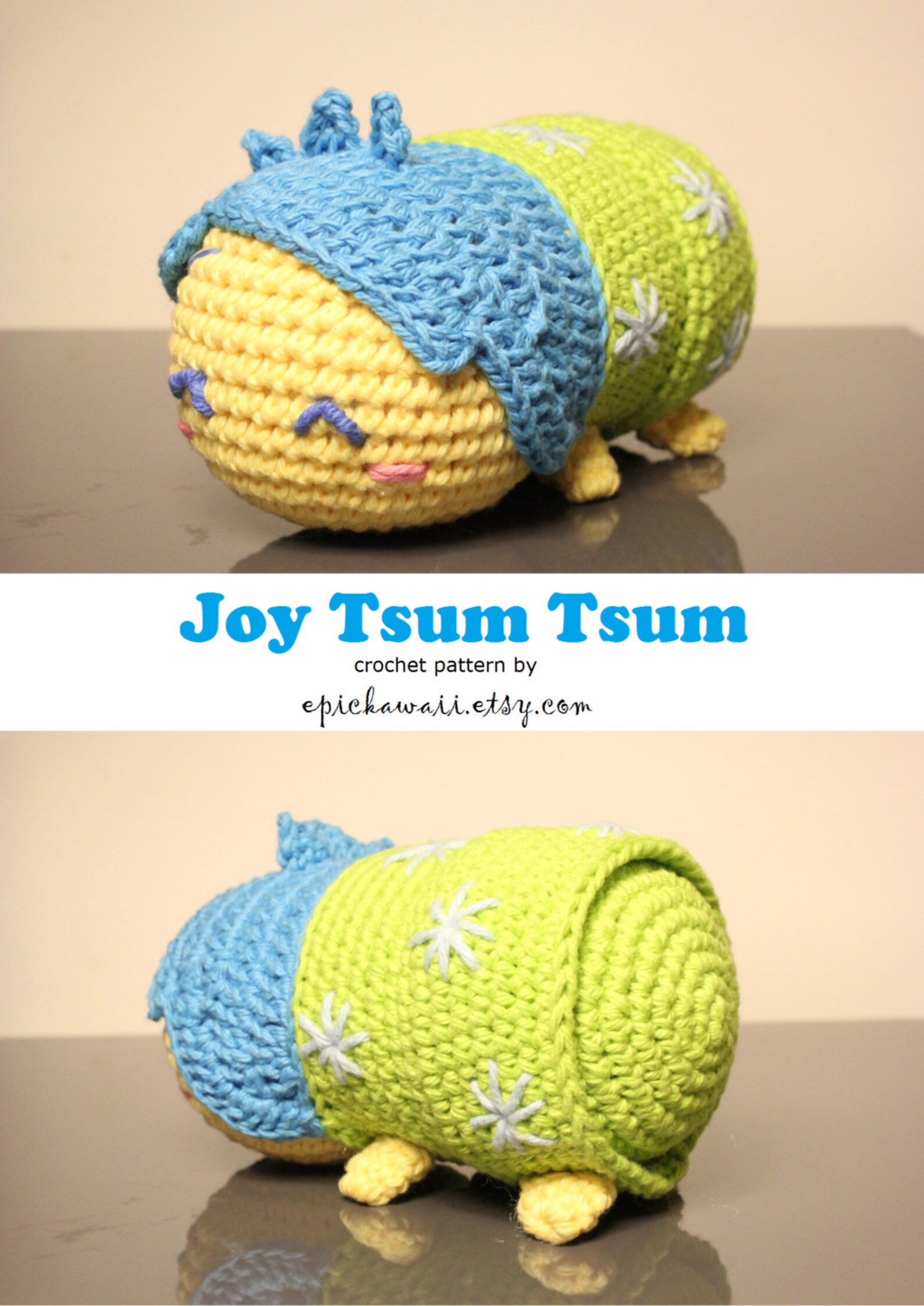 PATTERN 2-PACK: Joy and Sadness Tsum Tsum Crochet Amigurumi - Etsy UK