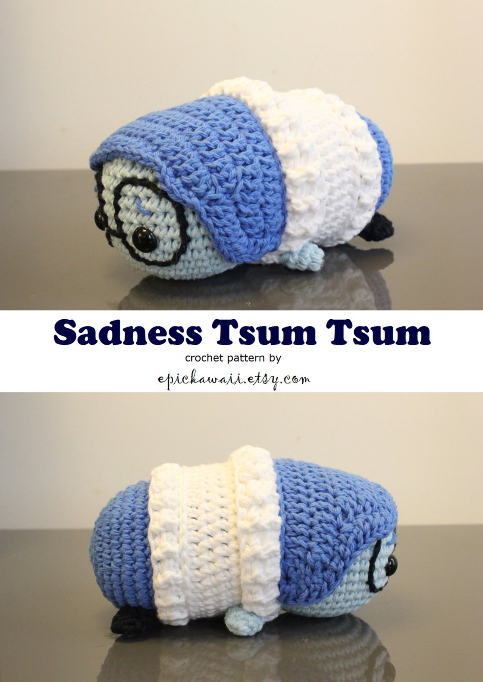 PATTERN 2-PACK: Joy and Sadness Tsum Tsum Crochet Amigurumi - Etsy UK