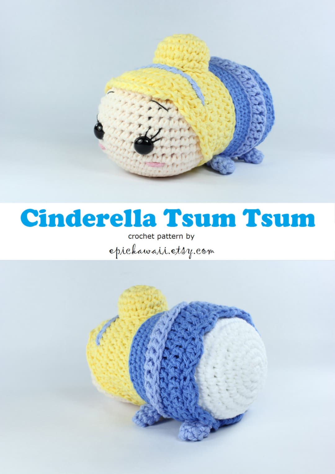 PATTERN: Cinderella Tsum Tsum Crochet Amigurumi Doll - Etsy