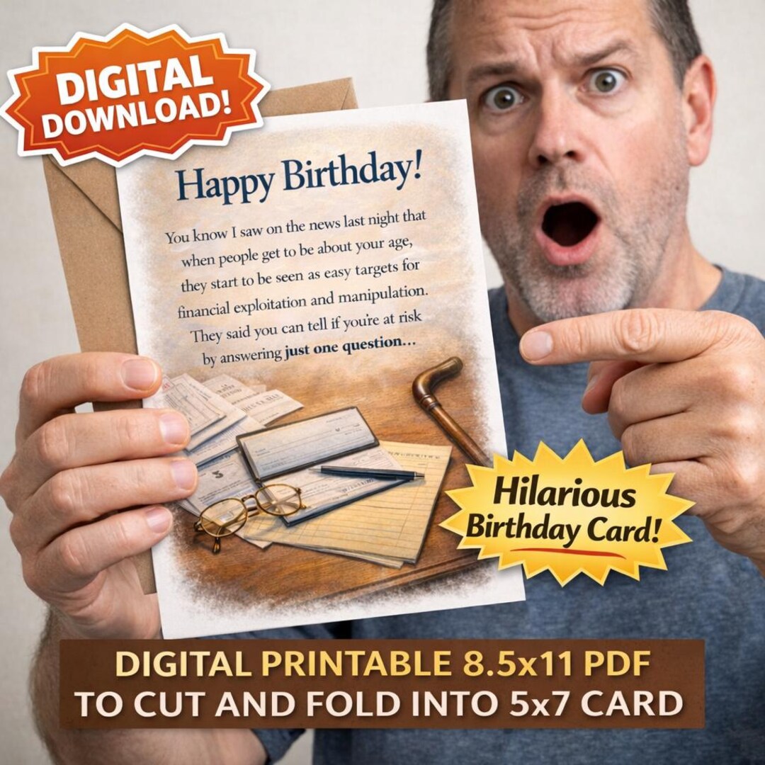 Funny Birthday Card, Scam Paywall Joke, Dark Humor (digital Download ...