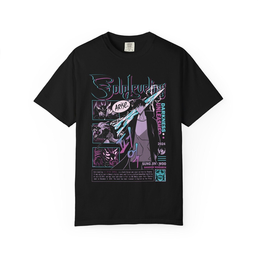 Solo Leveling Anime Character T-shirt | Graphic Manga Panel Tee | Sung ...