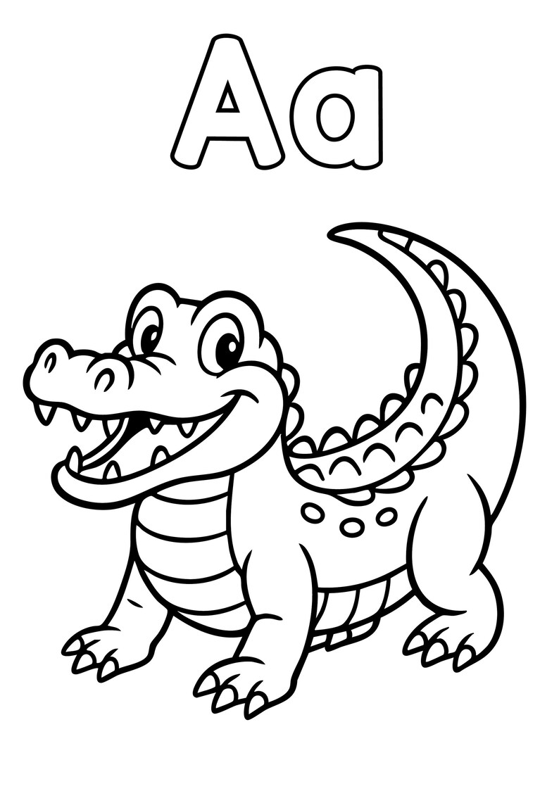 Alphabet Coloring Pages A-Z | ABC Animal Coloring Book for Kids ...