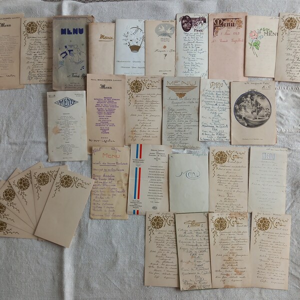 French Menu - Etsy