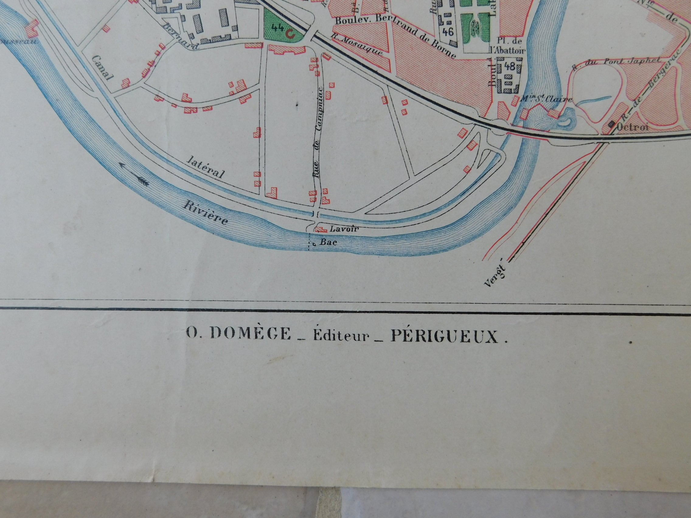 Antique French Map of the Perigueux Engraved by Albert | Etsy