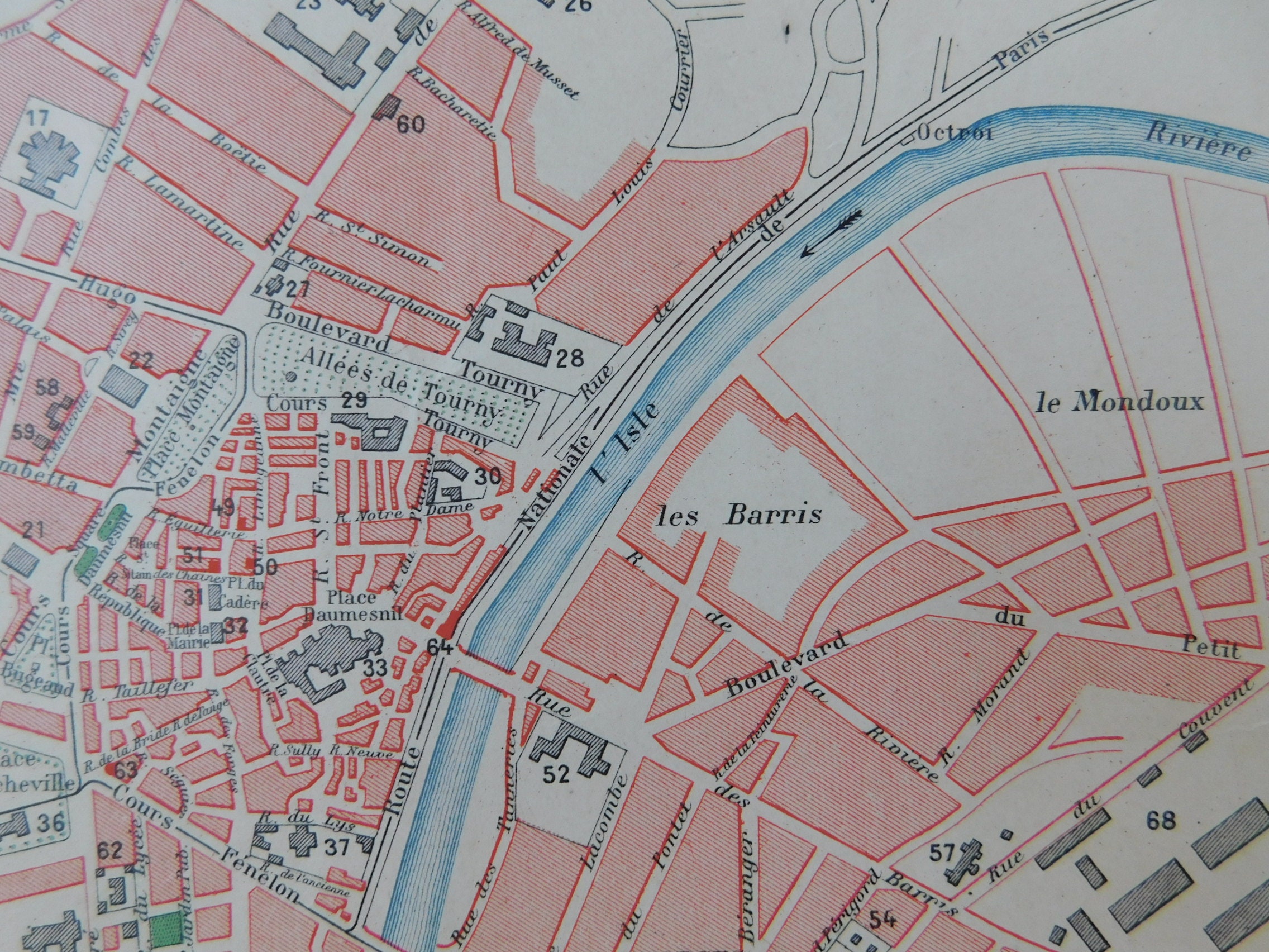 Antique French Map of the Perigueux Engraved by Albert | Etsy