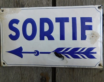 French Enamel Sign - Etsy