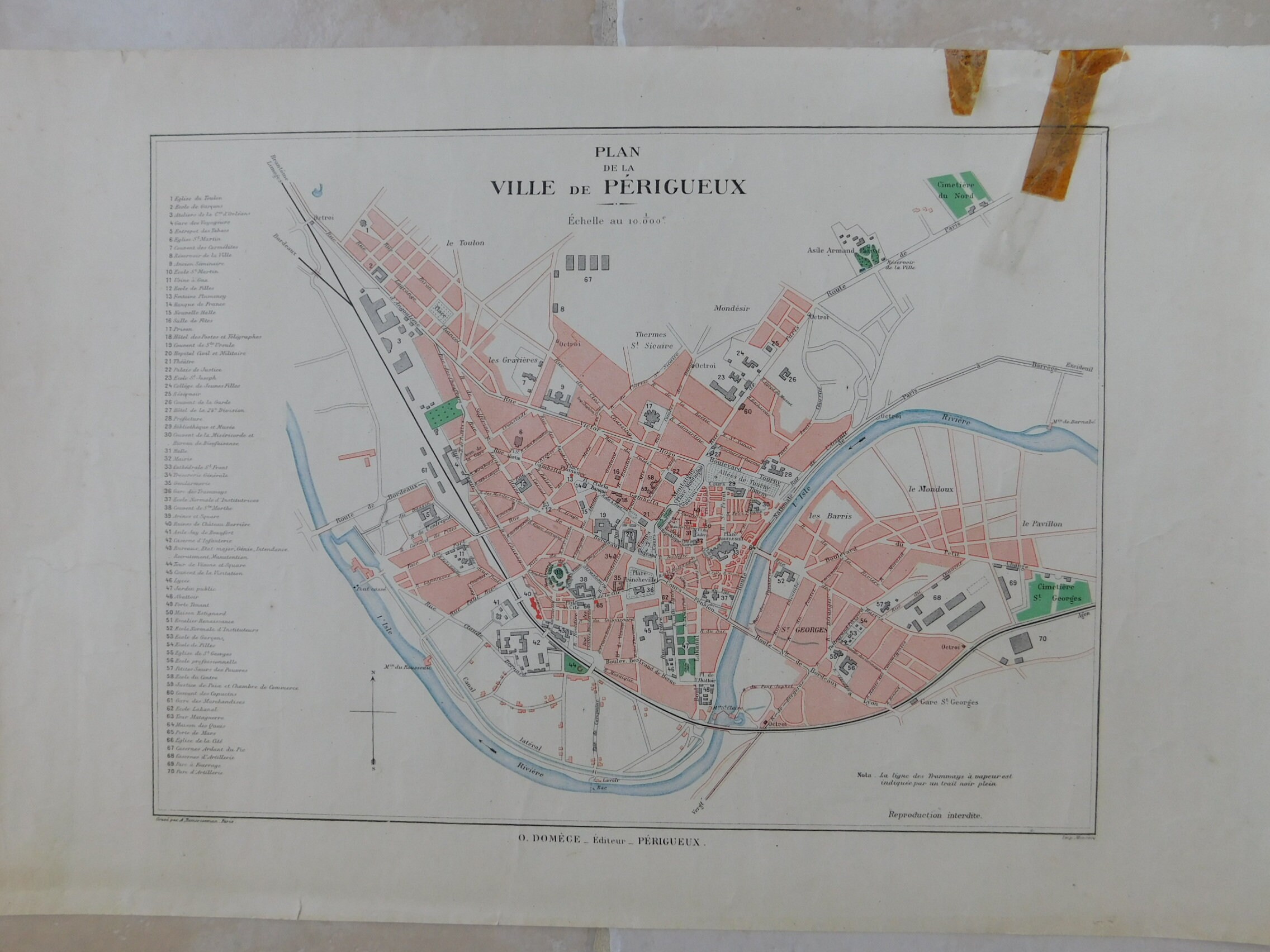 Antique French Map of the Perigueux Engraved by Albert | Etsy