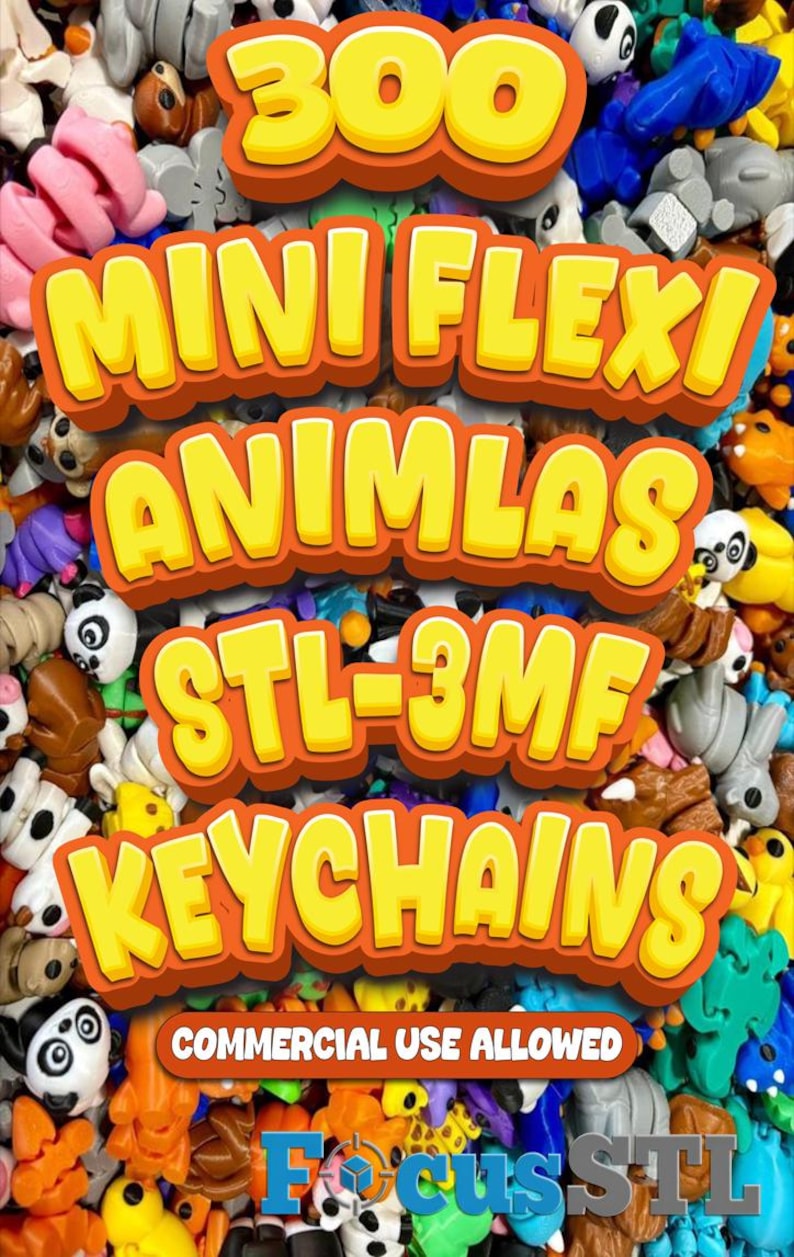 Mini Flexi Animals 300 Pack 3D Models STL & 3MF Files - Etsy Australia