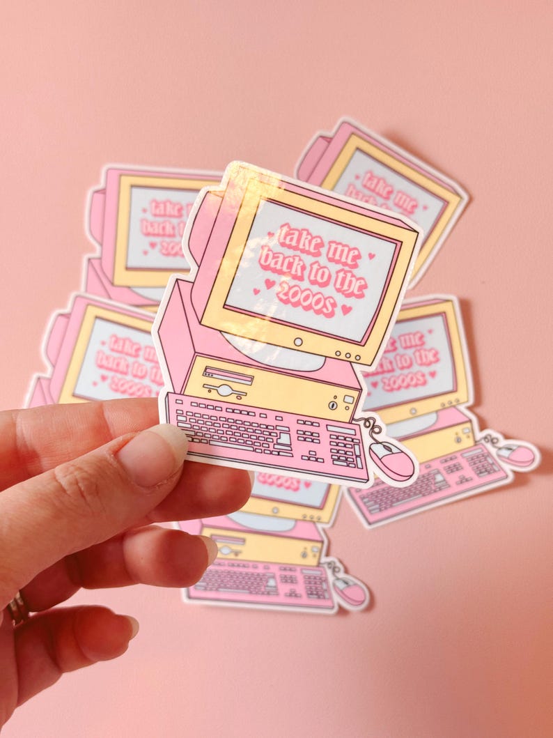 2000s Y2K Aesthetic Die Cut Sticker, Retro Y2K Sticker, Bring Back the ...