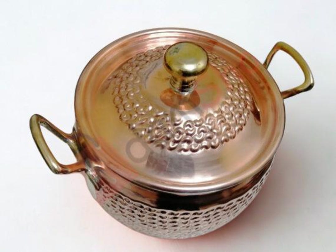 Handmade Moroccan Copper Tanjara – Wellness Cooking Pot With Brass ...