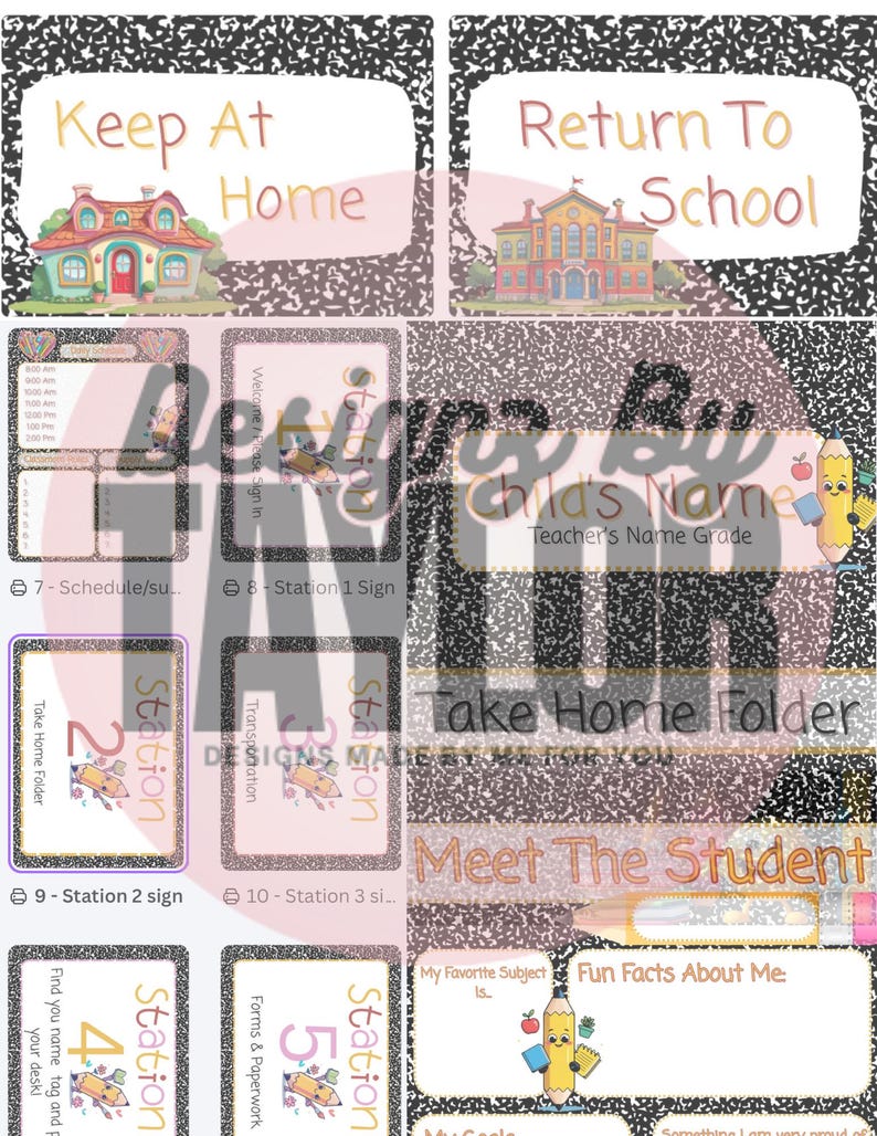Meet the Teacher Open House Station Set | Editable Back to School Kit ...