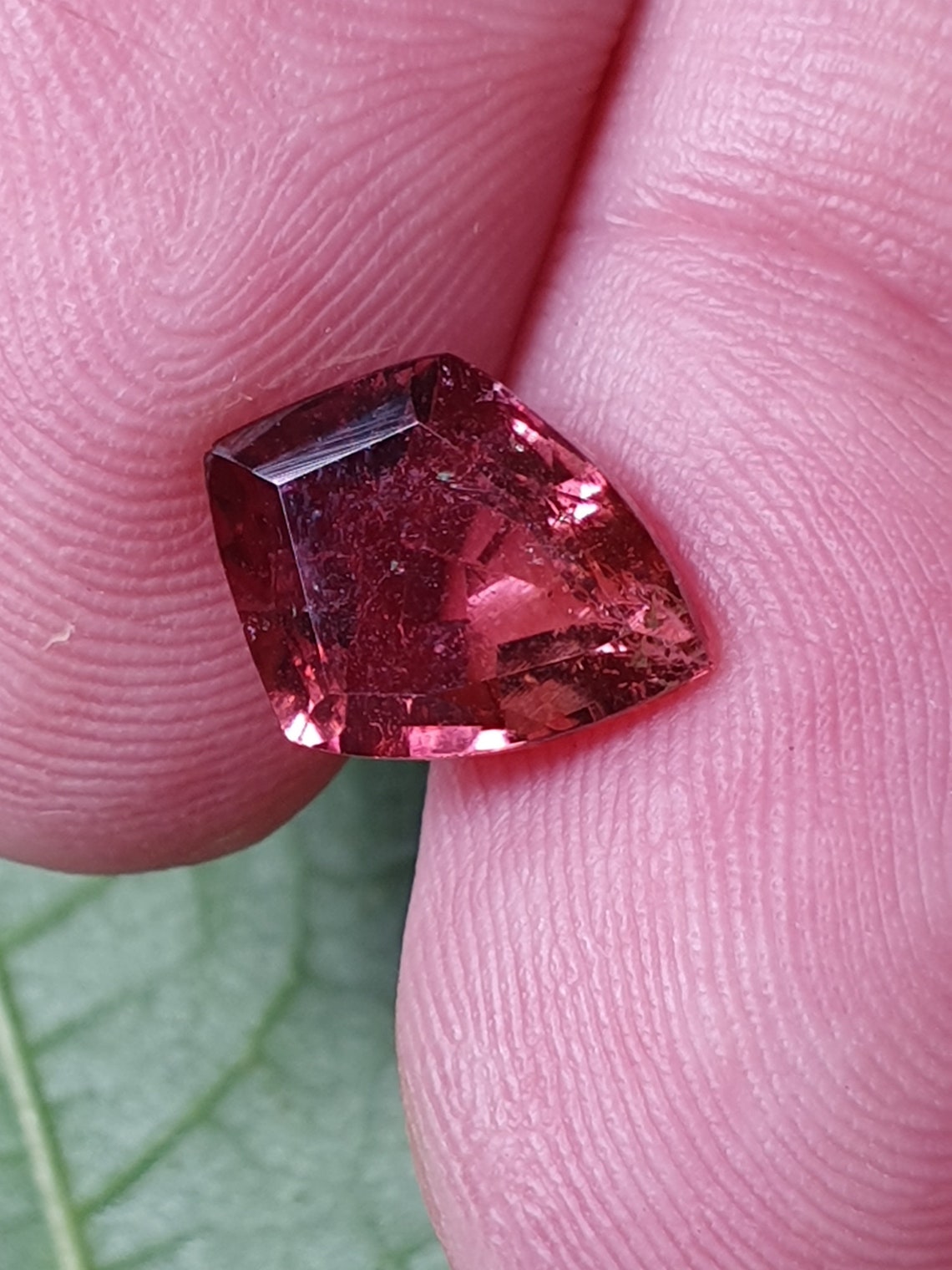 10.7mm Pink Parti Tourmaline Shield Shape Freeform 2.27ct 10.7 | Etsy