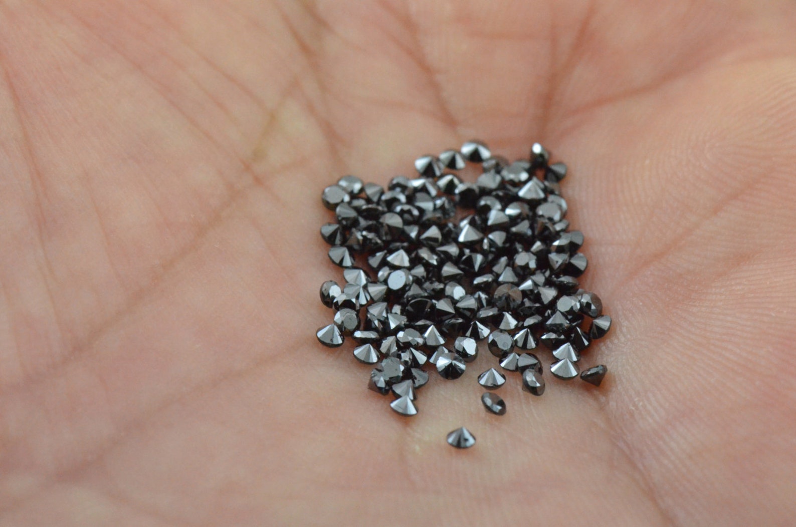 1mm Black Diamonds Parcel 0.25ct 0.5ct 1ct From Botswana Treated ...