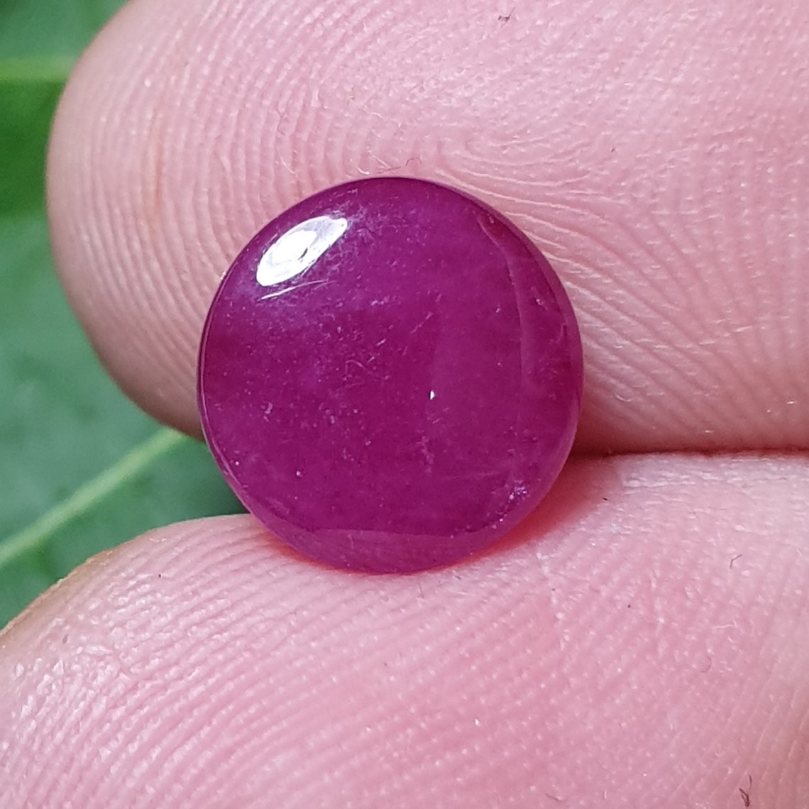 8.9mm 6.1ct round Ruby cabochon Mozambique UNHEATED 8.9 by | Etsy